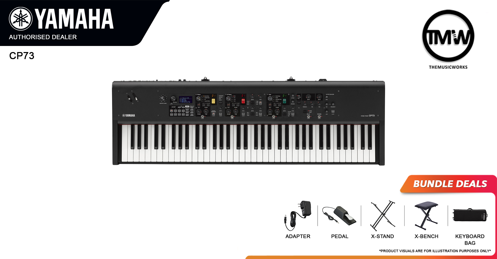 Yamaha CP73 73-Key Portable Digital Stage Piano | TMW