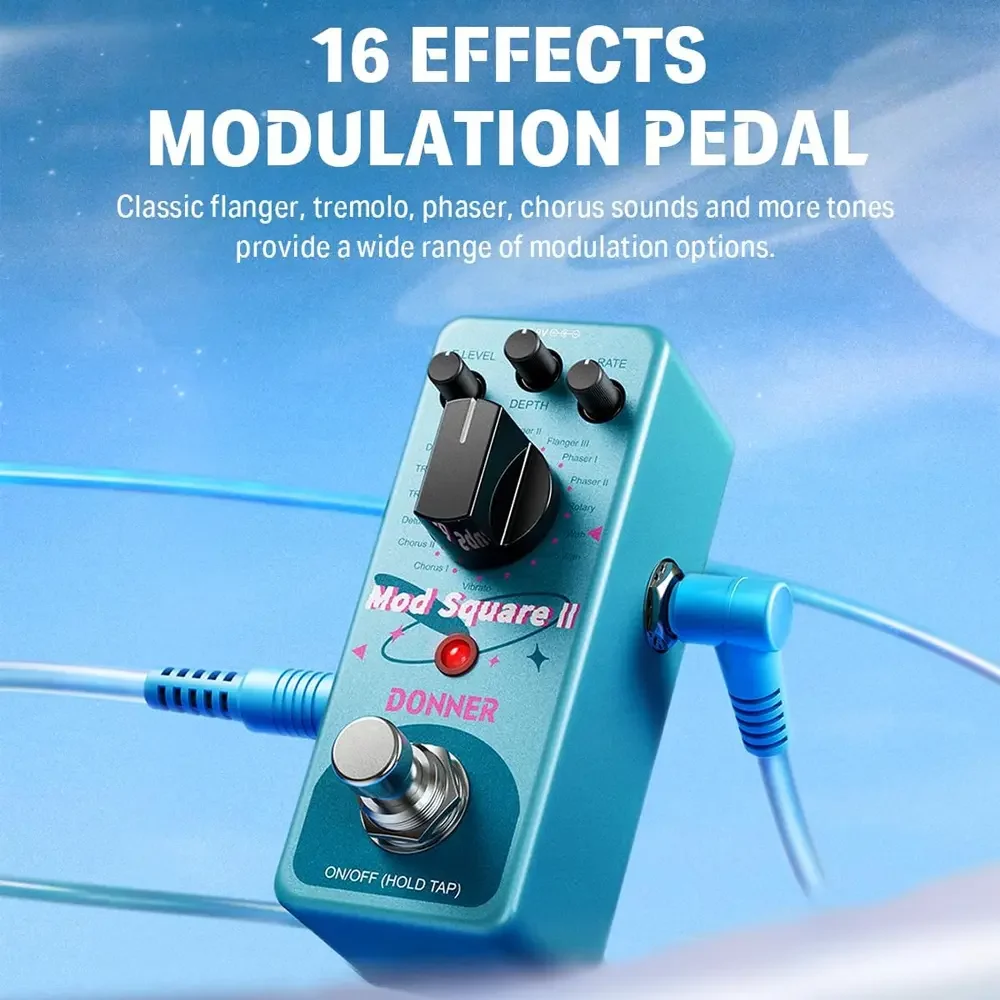 Donner Mod Square II 16-Mode Modulation Guitar Pedal | TMW