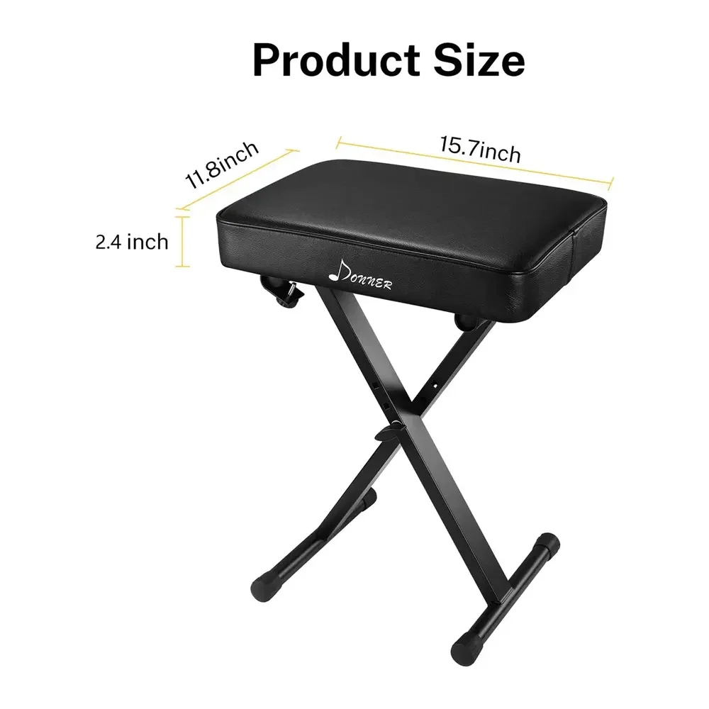 Donner X-Bench Adjustable Keyboard Bench | TMW