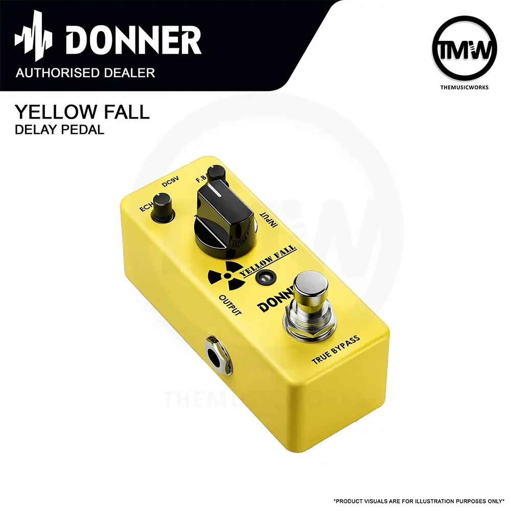 Donner Yellow Fall Delay Pedal for Guitar & Bass | TMW